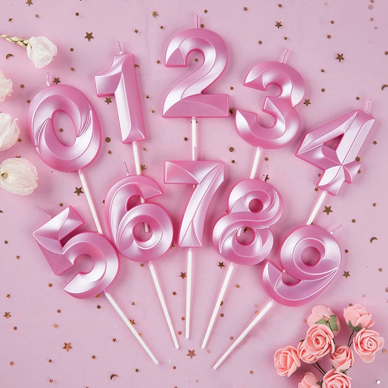3D-Number-Cake-Decorating-Candles-Colorful-Cake-Topper-Birthday-Party ...