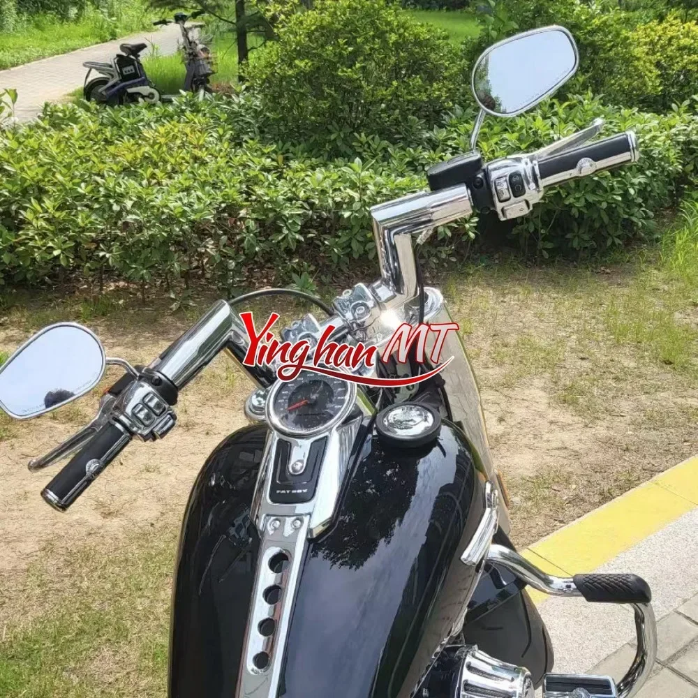 Motorcycle-50mm-2-inch-custom-handlebars-6-8-Rise-For-Harley-Softail ...