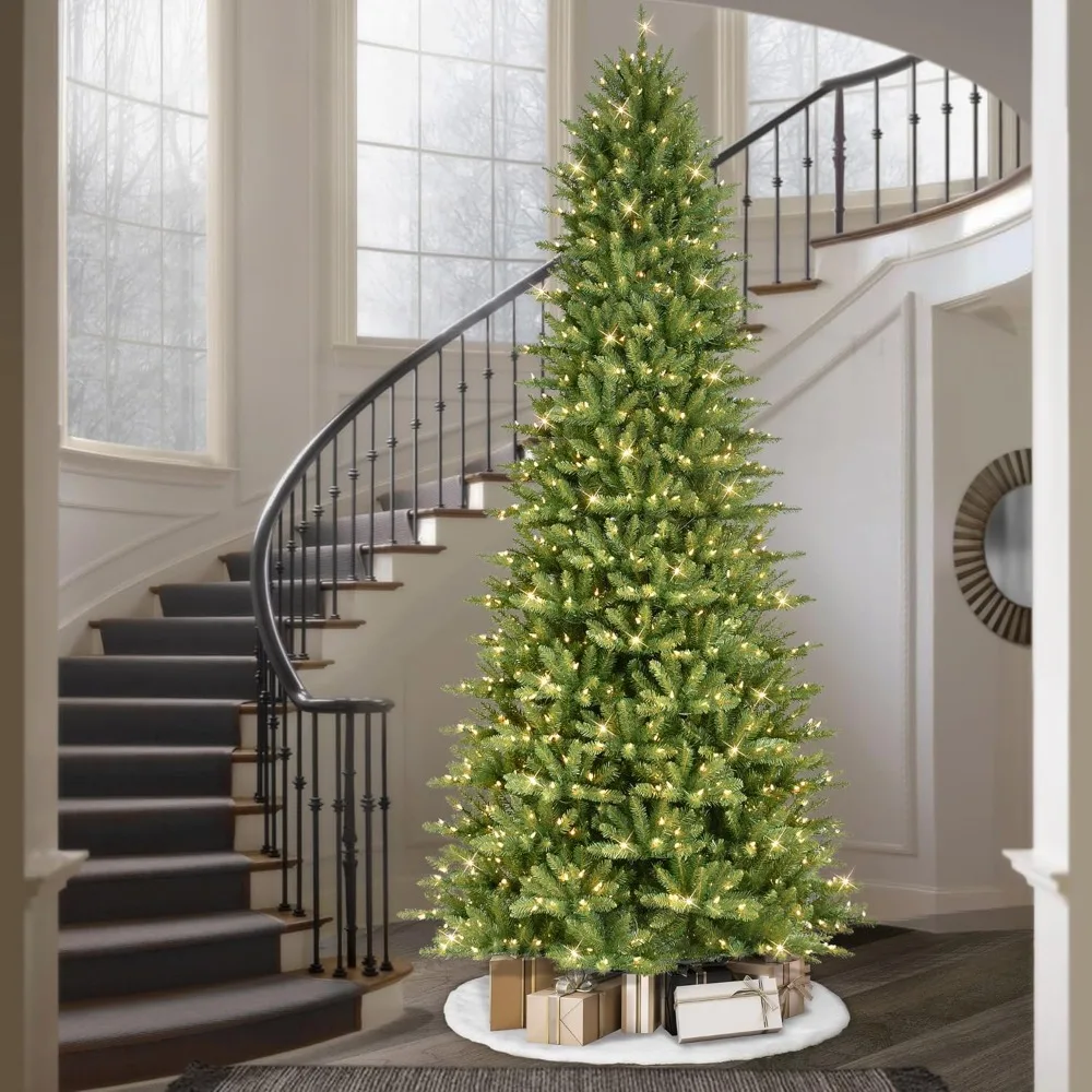 12-Foot-Pre-Lit-Slim-Fraser-Fir-Artificial-Christmas-Tree-with-1-200-UL ...