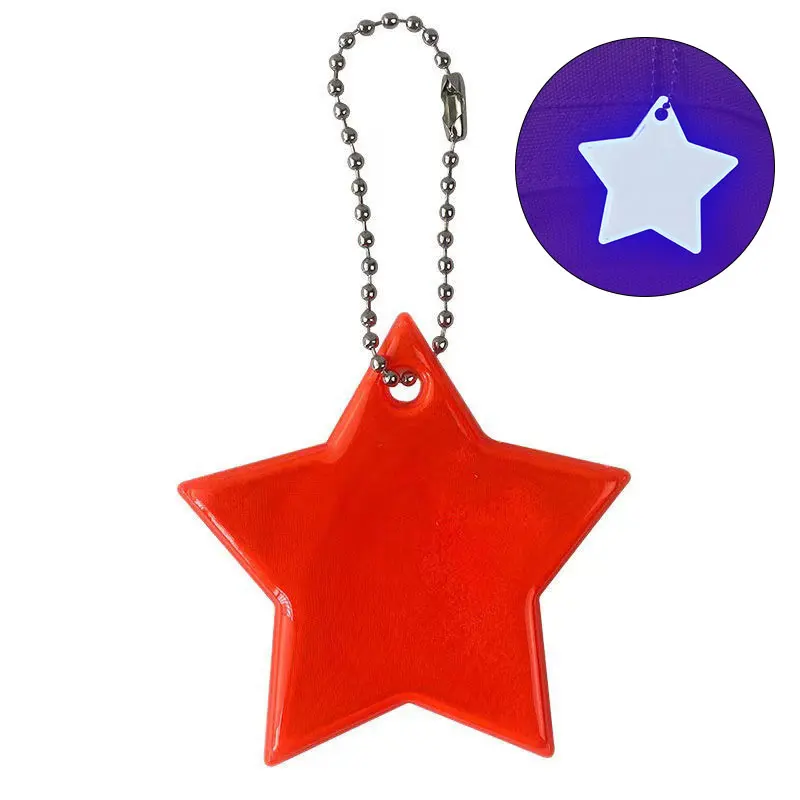Night-Safety-Reflective-Pendant-Star-Shaped-Colorful-PVC-High-gloss ...