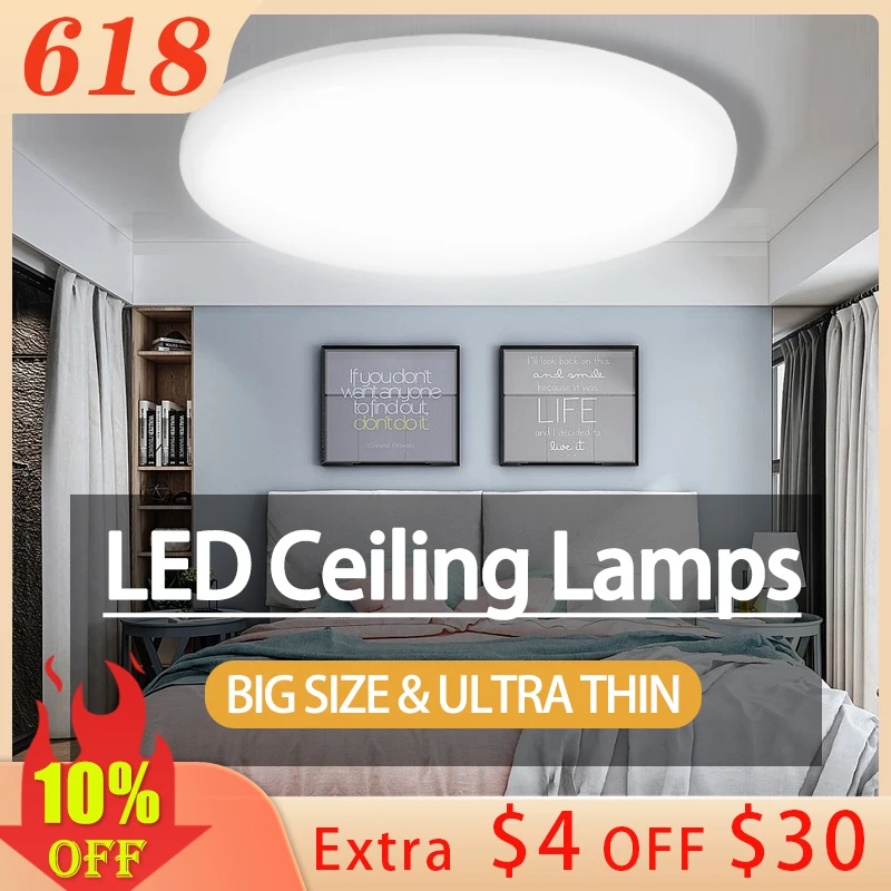 Ultra Thin LED Ceiling Lights 30W 50W Surface Mounted LED Panel Lamp ...