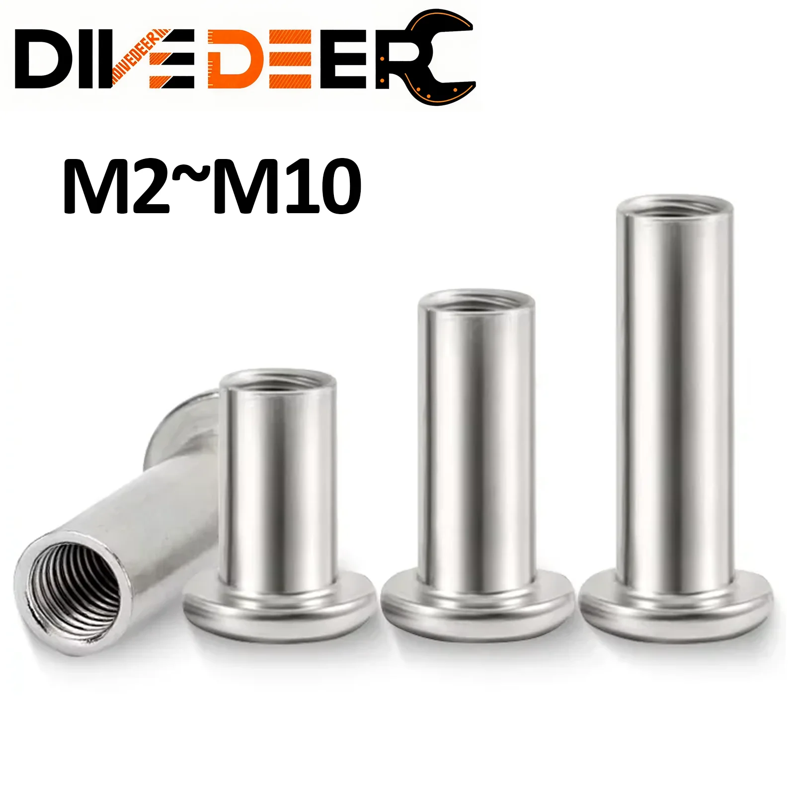 Binding Barrel Nut M2 M3 M4 M5 M6 M8 M10 304 Stainless Steel Hex Socket ...