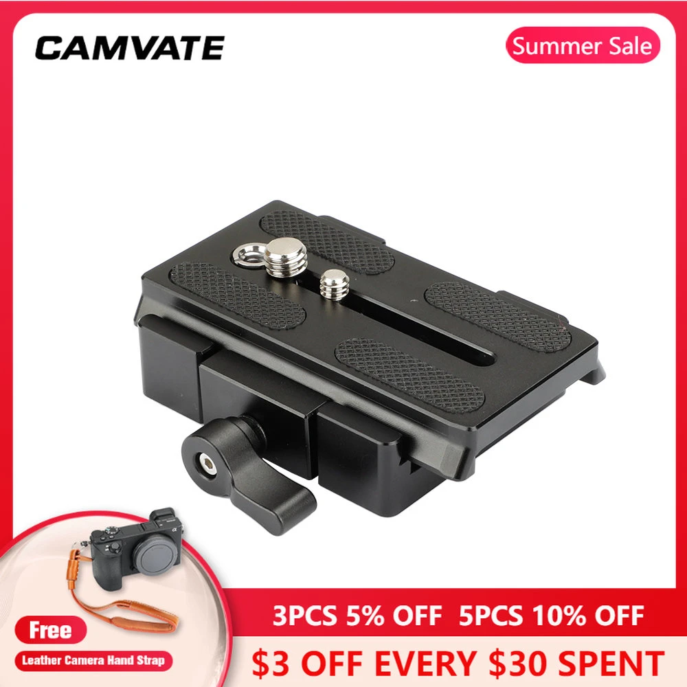 CAMVATE Manfrotto Quick Release Clamp Base With Camera Mount Sliding ...