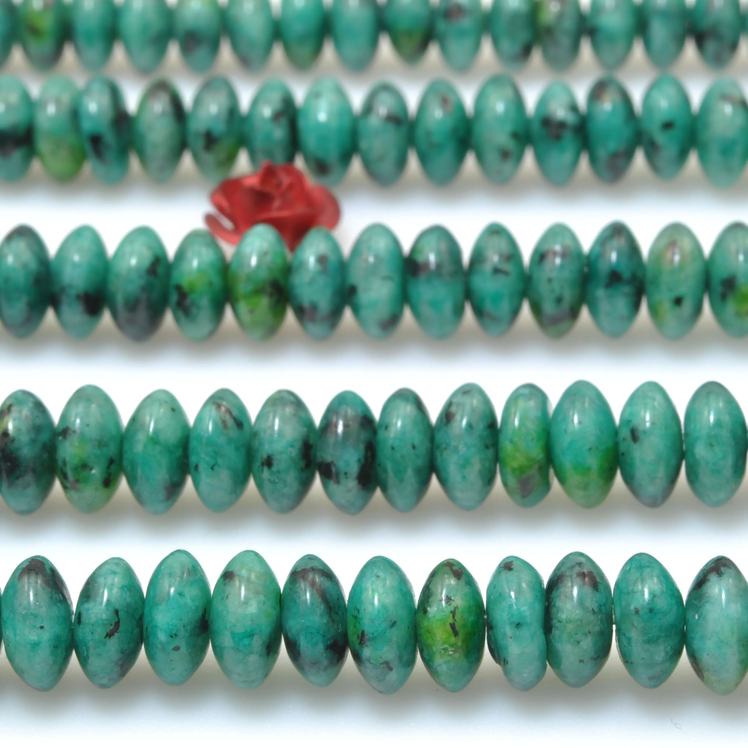 African-Turquoise-Disc-Rondelle-Beads-Green-Turquoise-Wholesale-Loose ...