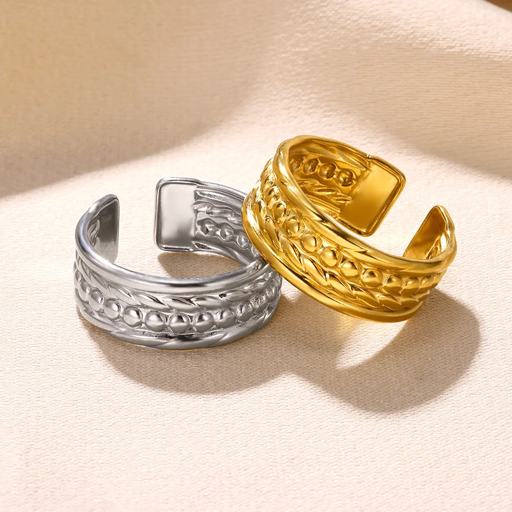 Gold-Color-Rings-for-women-acier-inoxydable-Stainless-Steel-Waterproof ...