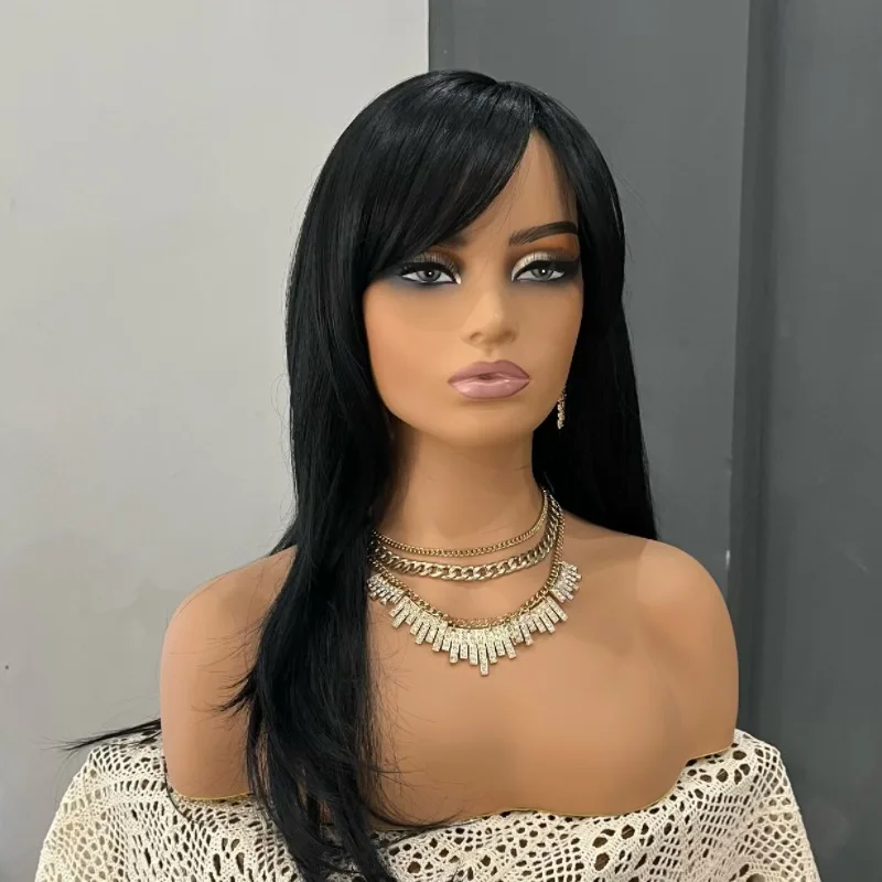 Realistic-PVC-Female-Mannequin-Dummy-Head-with-Shoulders-Manikin-Doll ...