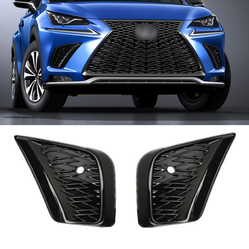 1-Pair-Front-Bumper-Fog-Light-Grille-For-Lexus-NX200t-300h-2018-2021 ...