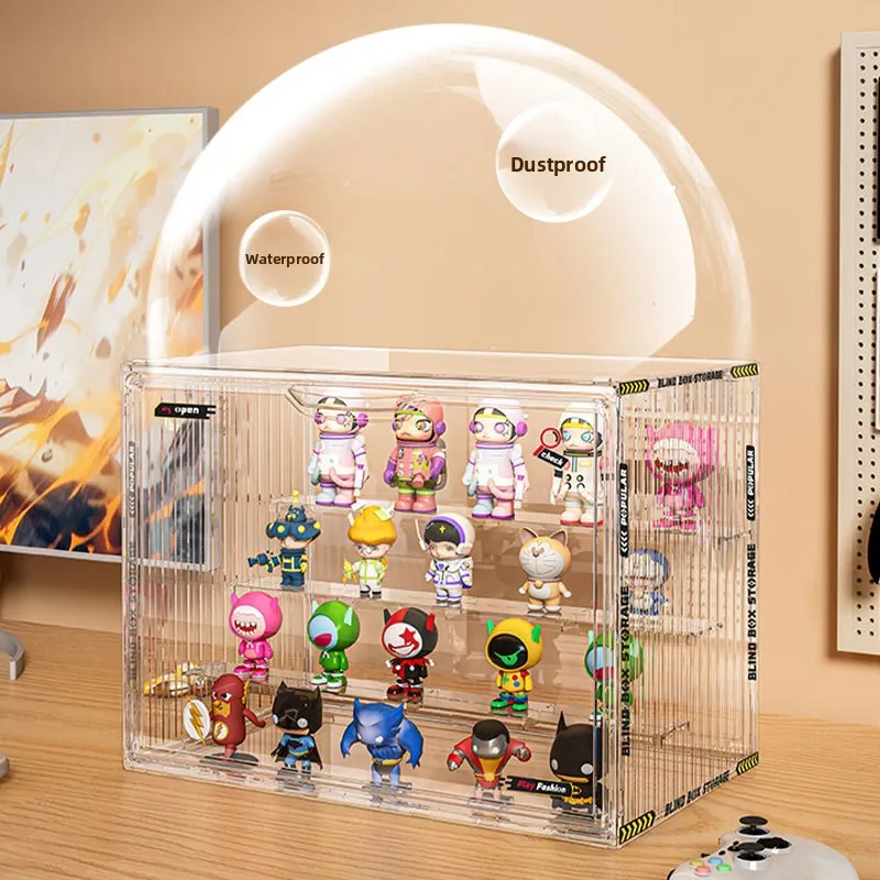 Transparent Acrylic Display Stand Storage Box Cabinet for Figurines ...