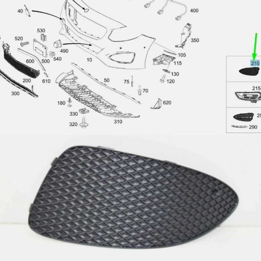 Front bumper grille cover A2468852522 A2468852622 For Mercedes Benz B ...