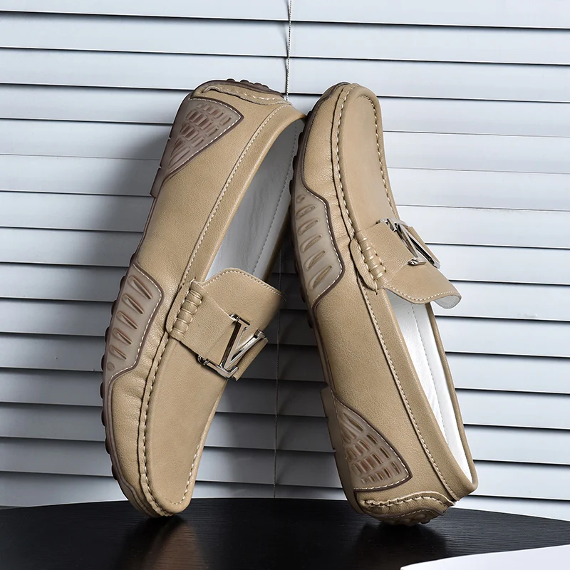 High-Quality-Men-s-Casual-Leather-Shoes-Cowhide-Loafers-Soft-Luxury-Pea ...