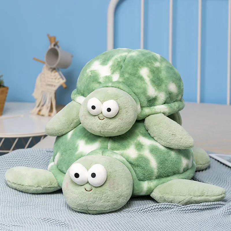 57-73cm-Cute-Big-Eyes-Turtle-Plush-Toy-Piebald-Turtle-Shell-Plushies ...