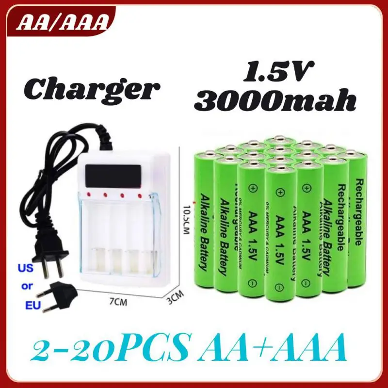1PCS-Charger-Rechargeable-AA-AAA-1-5V-3800mAh-3000mah-Alkaline-Battery ...