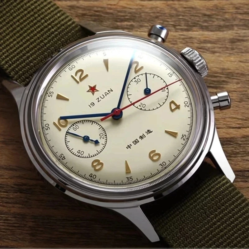 RED STAR 38mm 40mm Seagull 1963 Chronograph 21 Zuan ST1901 Movement ...