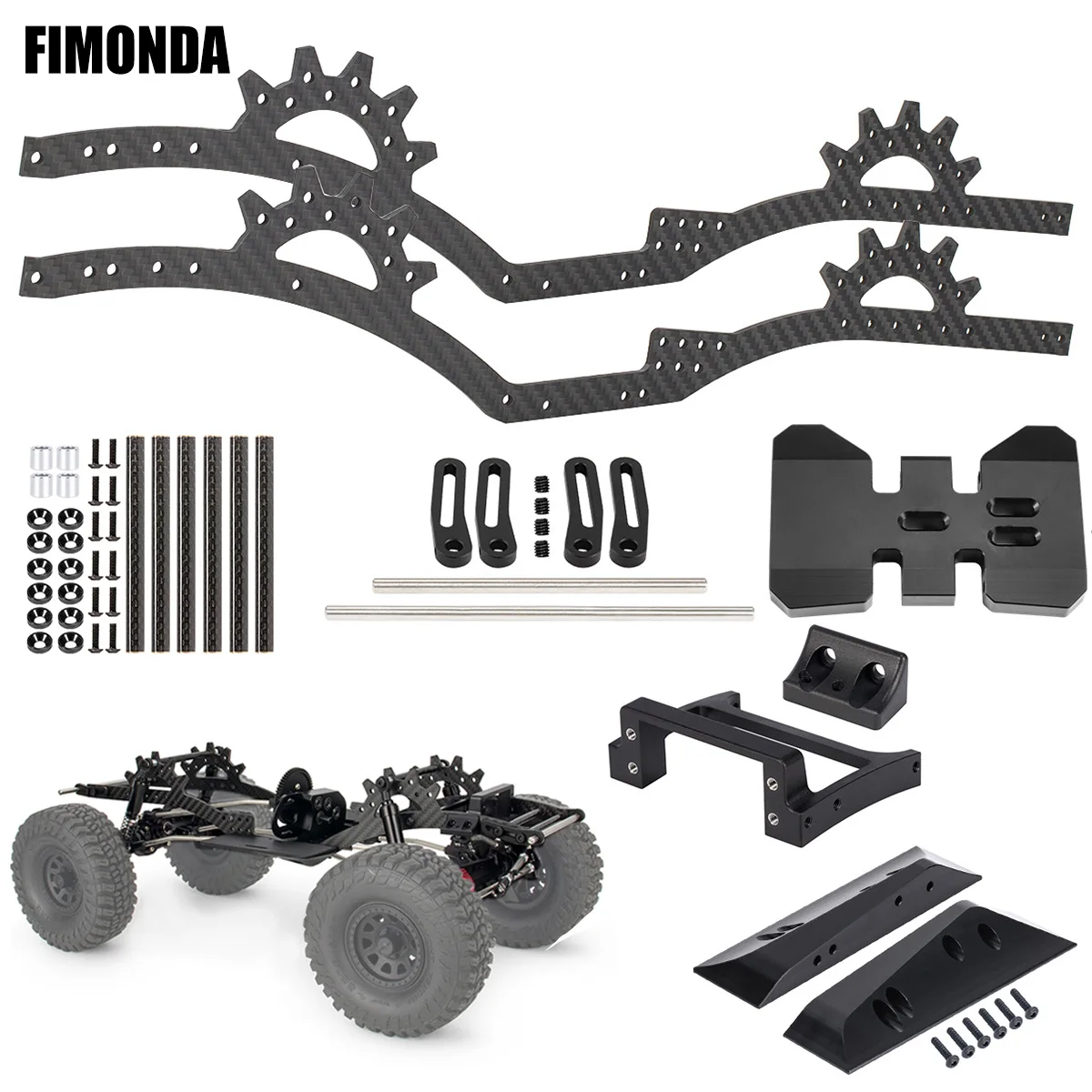 Easy Assembly LCG Chassis Kit for Axial SCX10 and Capra, 1/10 Scale RC ...