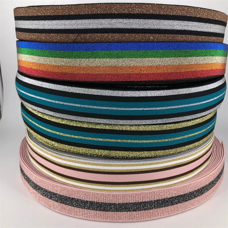 Gillter-Gold-Silver-Elastic-Bands-40mm-Elastic-Ribbon-Clothing-Bags ...