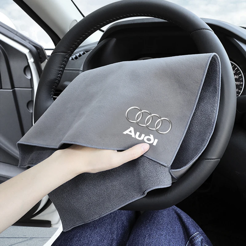 1pcs-Car-badge-Care-Cloth-Microfiber-Towel-Car-Cleaning-For-A4-B5-B6-A3 ...