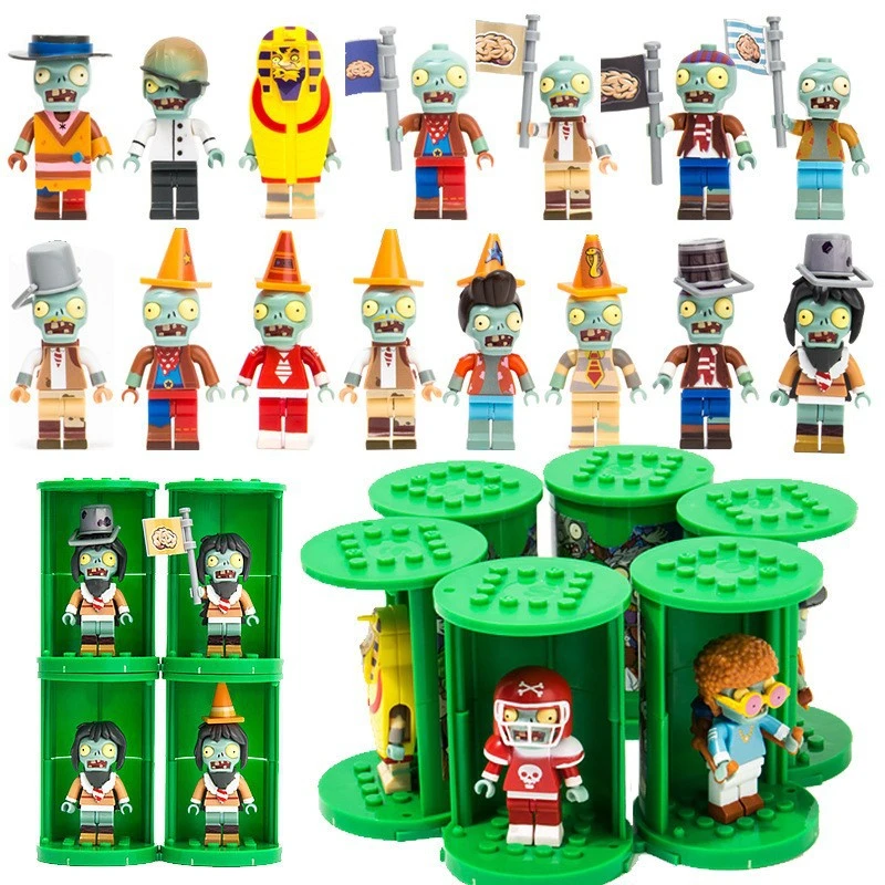Genuine Plants VS Zombies Building Block Toys PVZ Dolls Assembly Figure ...