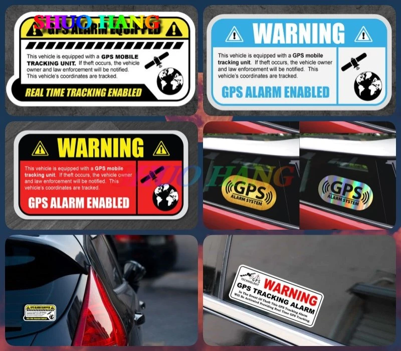 Gps Automatic Tracking Sticker Decal Vehicle Warning Anti Theft ...