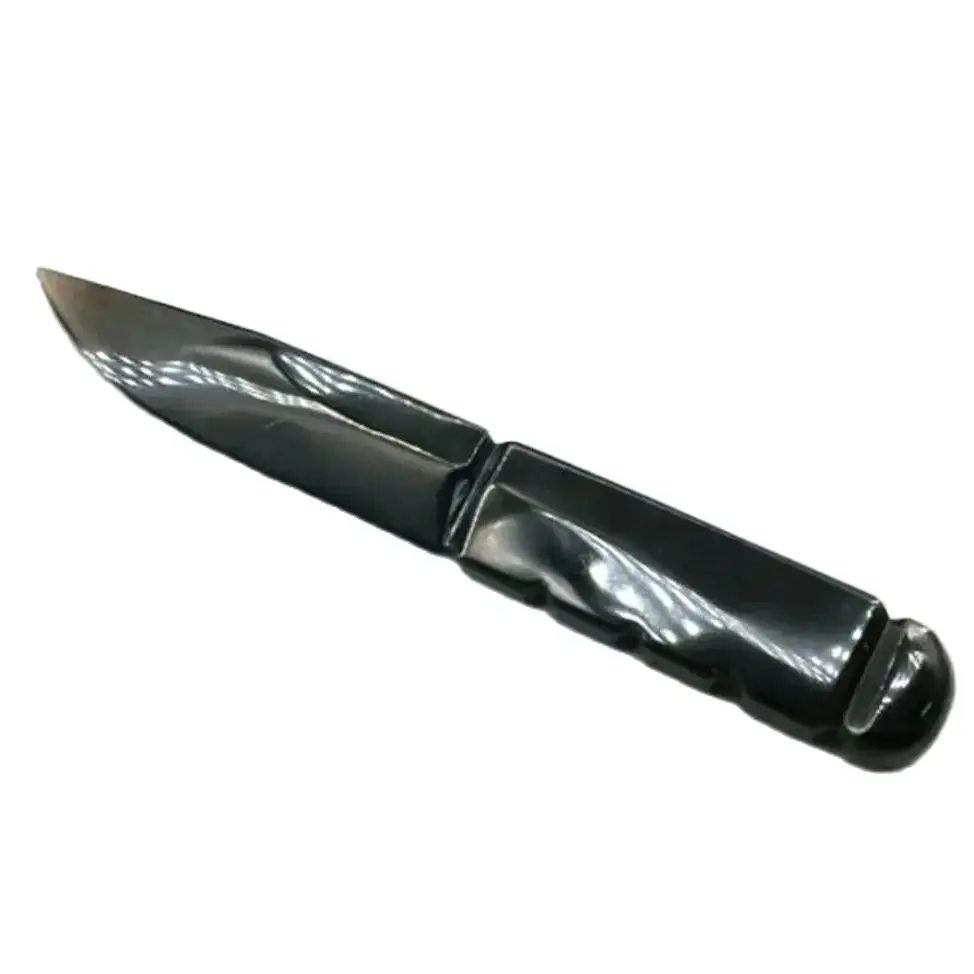 Natural-Obsidian-Dagger-Healing-Crystal-Protection-Stone-Handmade-Knife ...