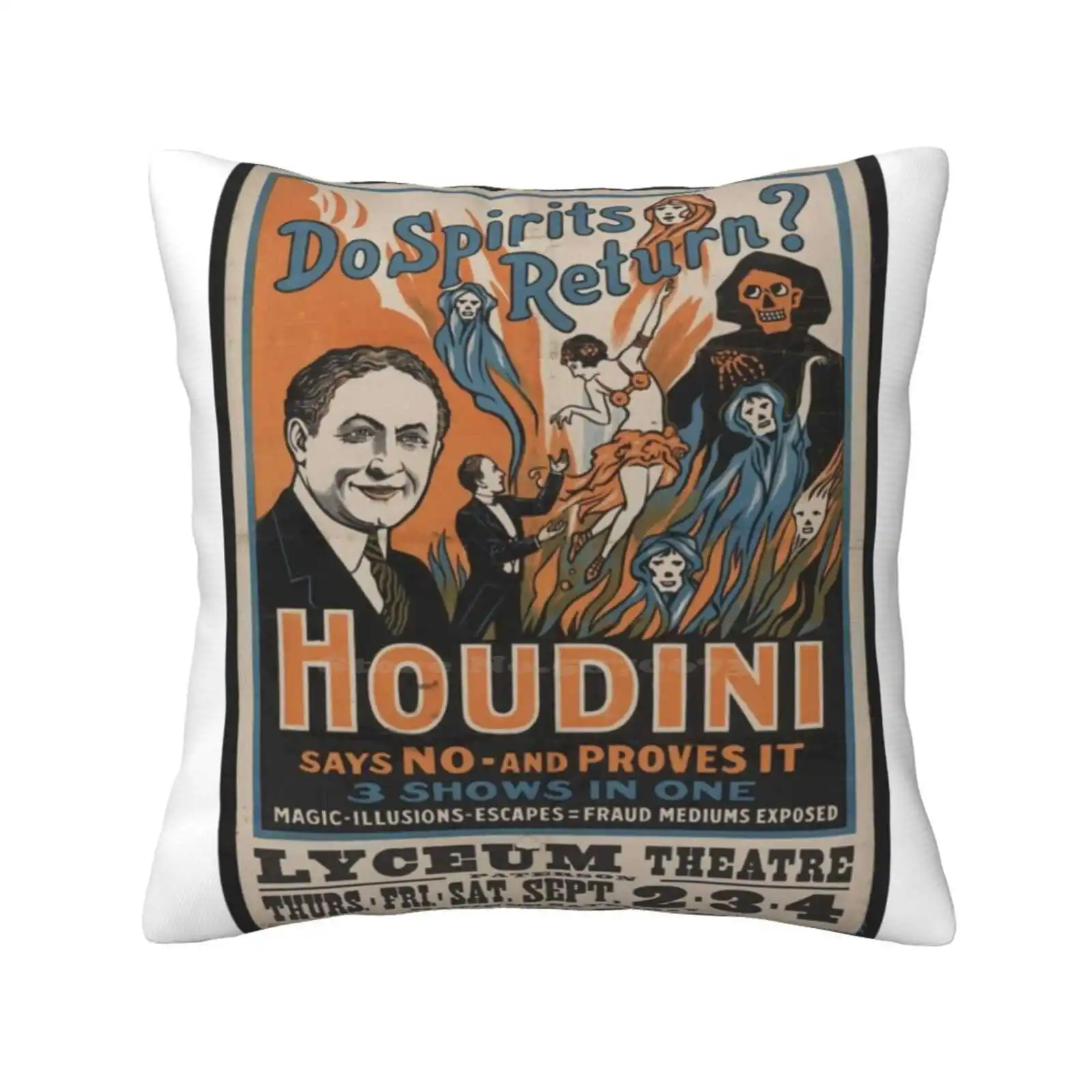 Houdini-The-Magician-Pillow-Cover-Hug-Pillowcase-Houdini-The-Magician ...