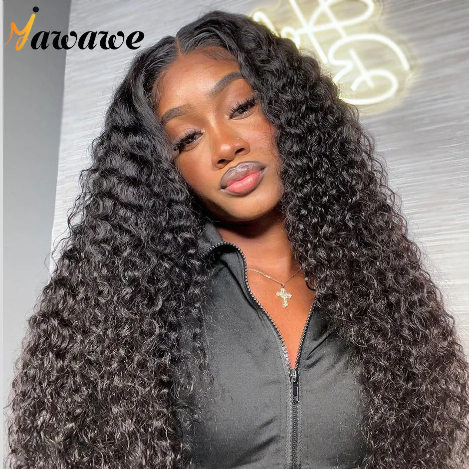 Human-hair-lace-front-wig-Kinky-Curly-glueless-preplucked-human-wigs ...