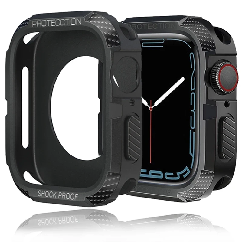 Capa-robusta-para-Apple-Watch-Casos-TPU-Protetor-Prova-de-Choque-Suave ...