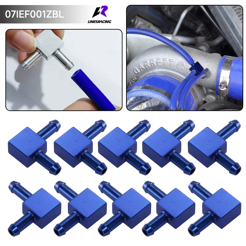 10pcs-Aluminum-Silver-Black-Blue-2-Way-Tubing-Tee-Vacuum-Connector ...