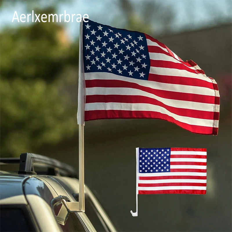aerxemrbrae-30x45cm-American-car-flag-12x18inch-USA-window-flag-bearer ...