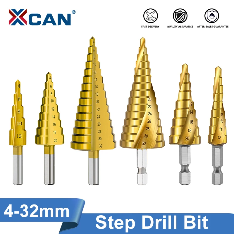Step-Drill-Bit-4-32mm-Titanium-Coated-Pagoda-Shape-Step-Core-Drill-HSS ...