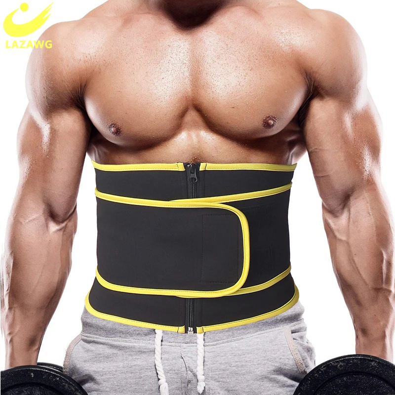 LAZAWG New Men Belt Neoprene Man Shaper Male Waist Trainer Corset Body ...