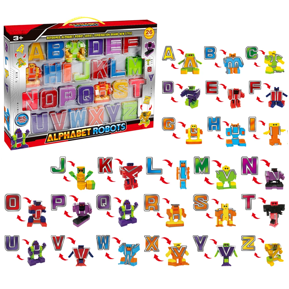 26-Pcs-Alphabet-Transformation-Robot-Toy-English-Letter-Learn-A-Z ...