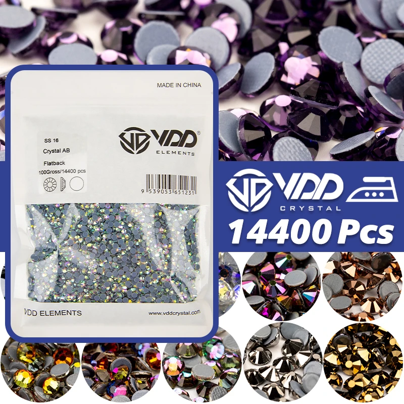 VDD 14400Pcs Bulk Wholesale High Quality Glass Rhinestones Crystal Hot ...