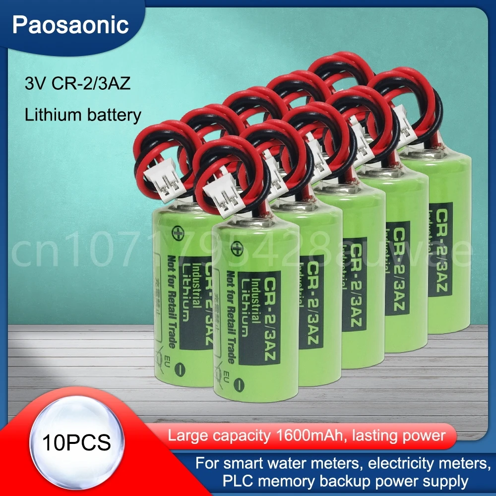 10PCS-3V-CR-2-3AZ-CR17335-Original-Lithium-PLC-battery-with-white ...