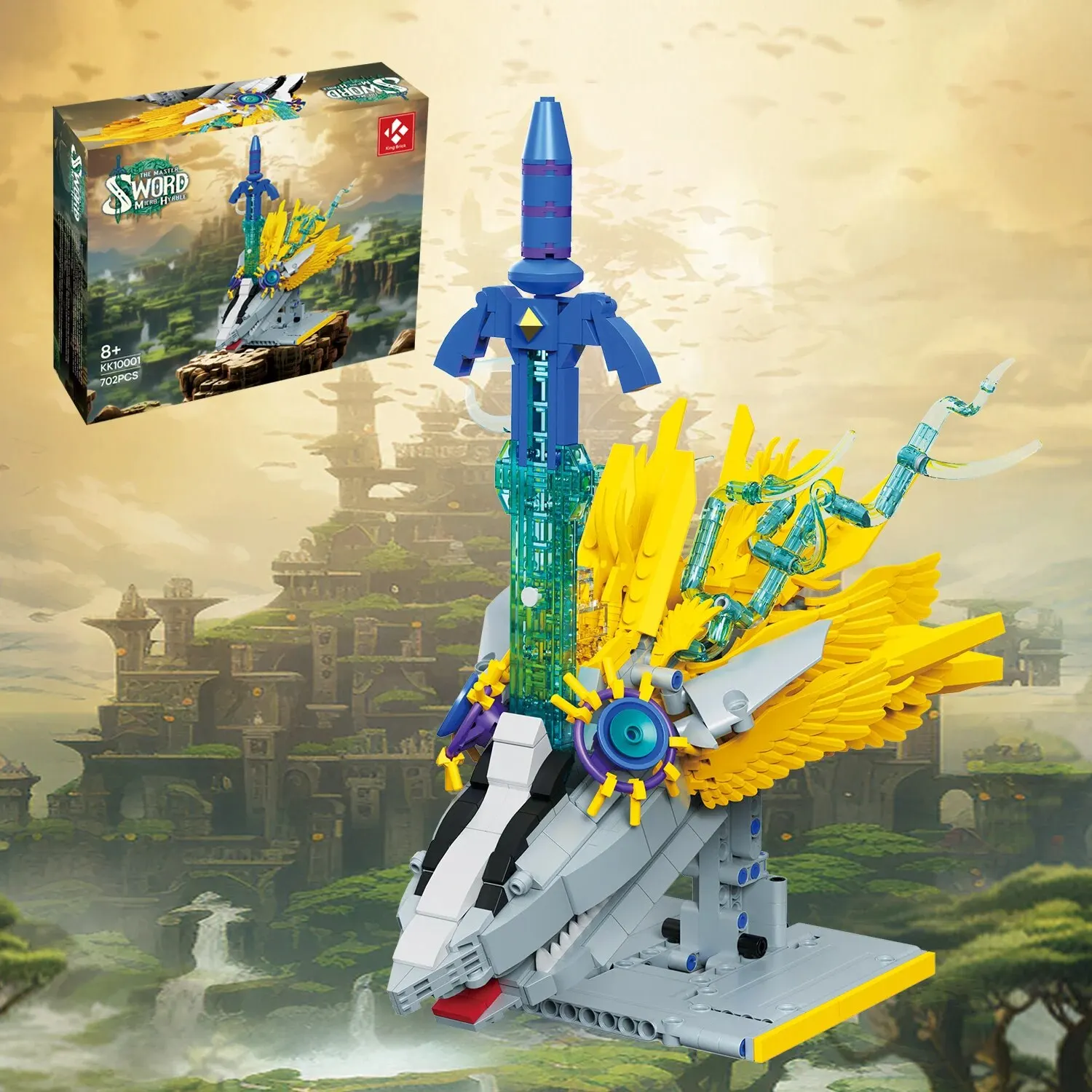 702PCS-Master-s-Sword-Dragon-Head-Building-Blocks-Classic-Game-Scene ...