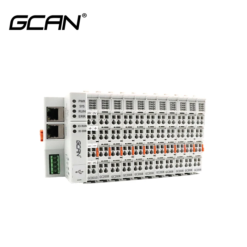 GCAN Mini Automation Controller PLC with HMI 32 IO Module Small Can PLC PT100 Chinese Brand ...