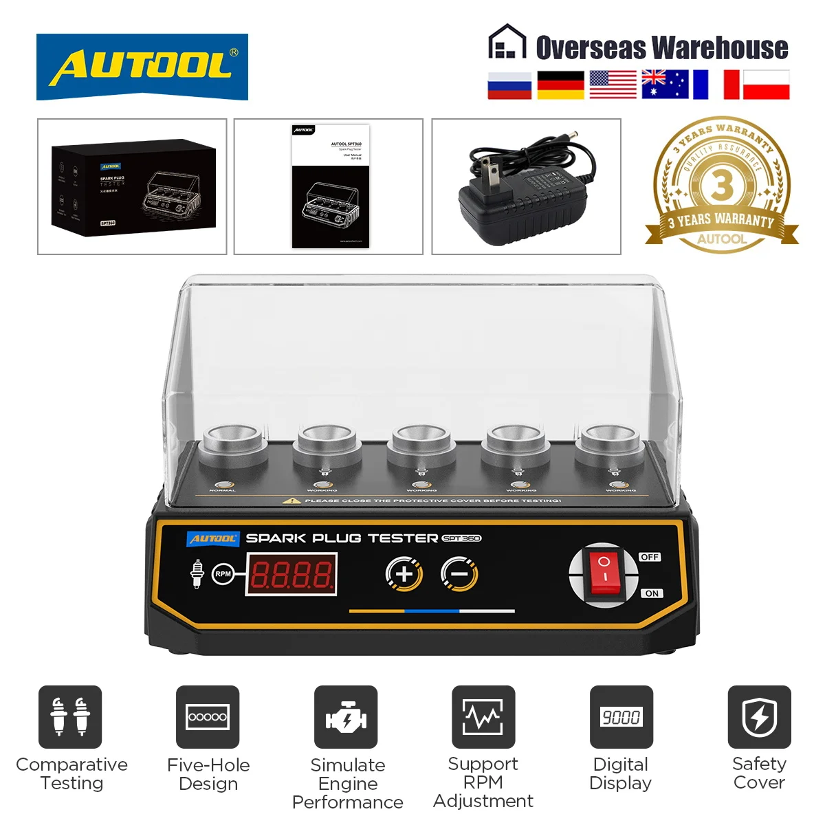 AUTOOL-SPT360-Car-Spark-Plug-Tester-Ignition-Testers-Automotive ...