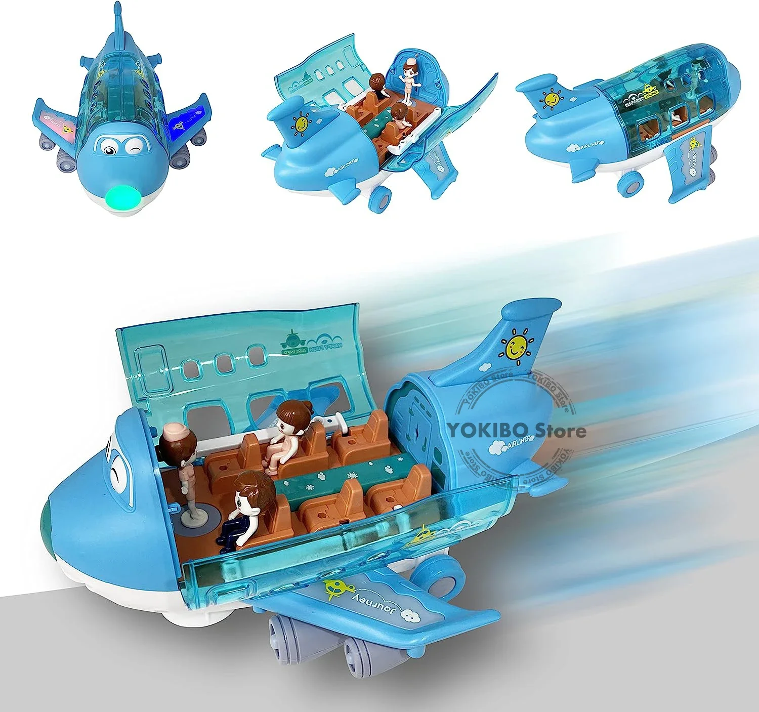Kids-Airplane-Toy-Bump-Go-Airplane-Toy-with-Lights-Sounds-Play-Vehicle ...