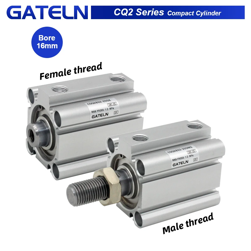 CQ2B16 CDQ2B16 Compact Cylinder Standard Type Double Acting single Rod ...