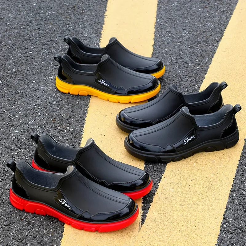 Fashionable Spring Autumn Rubber Shoes Men's Women's Cow Tendon Bottom ...