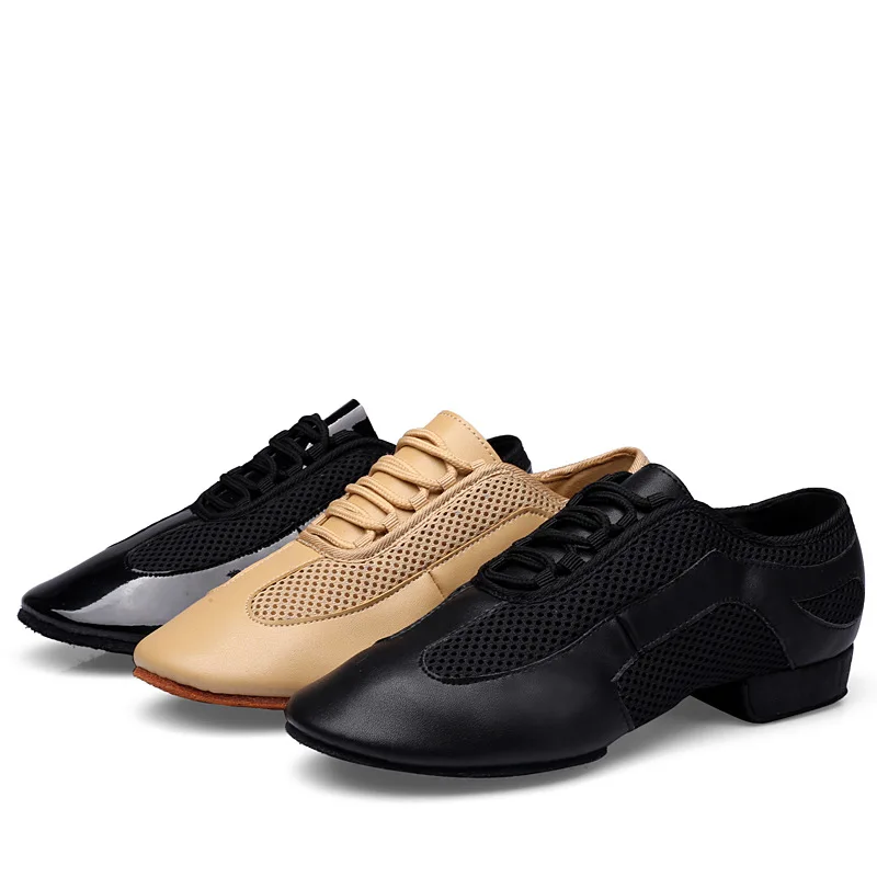Outdoor Indoor Wear Leather Latin Dance Shoes for Women Men 3.5cm 5cm ...