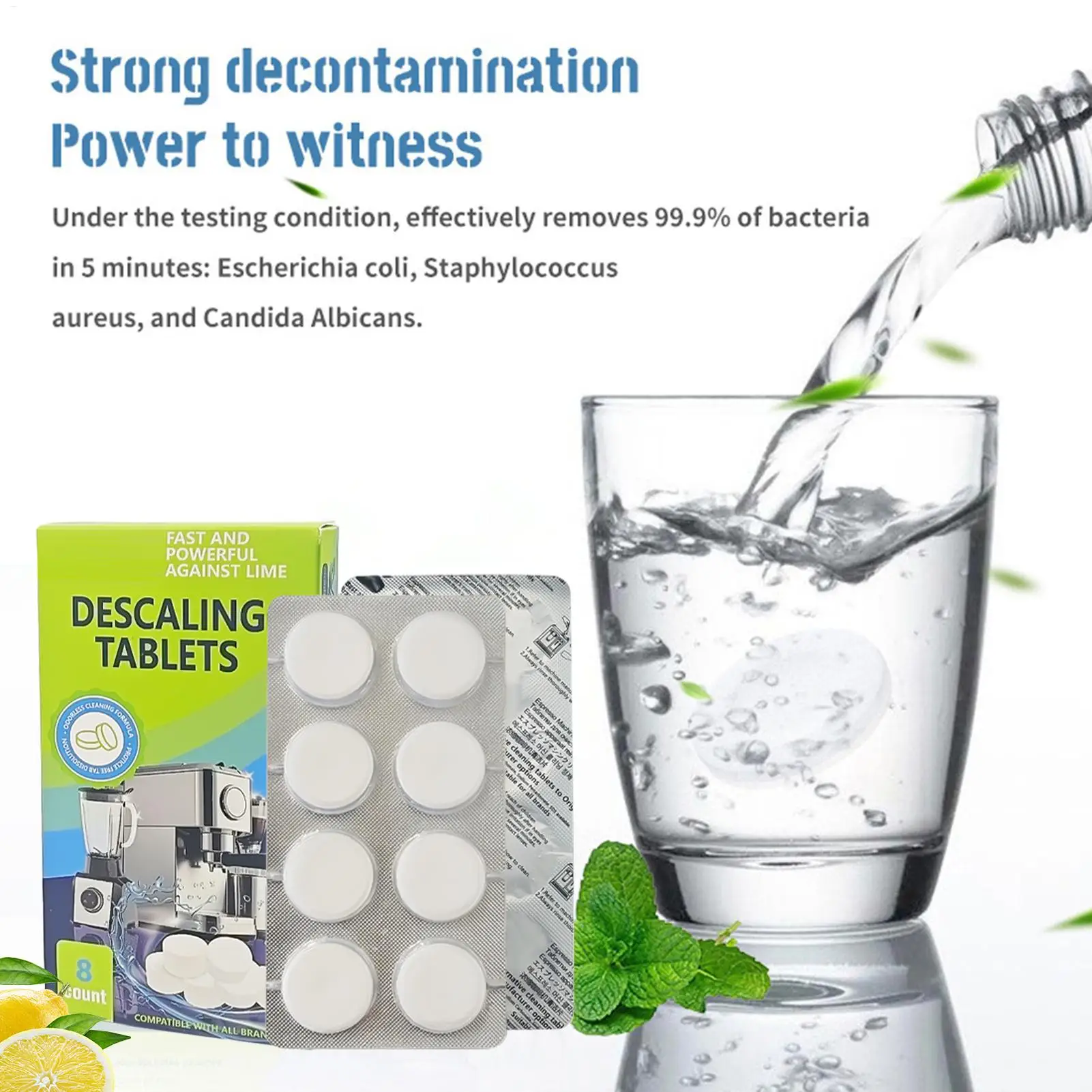 Kettle Descaler Kettle Descaling Tablets 8-Count Coffee Machine Cleaner ...