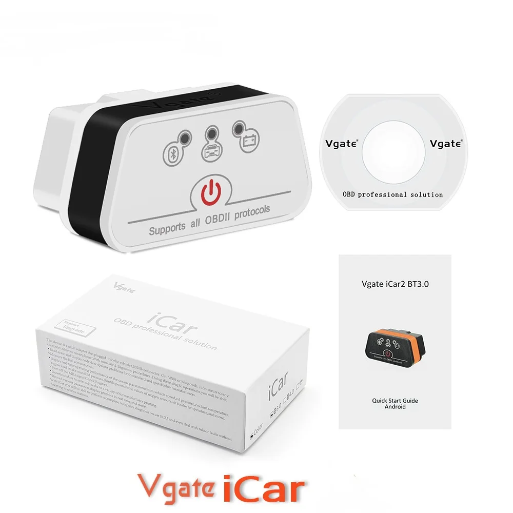 Vgate herramienta de diagnóstico para vehículos OBDII, accesorio Icar2 ...