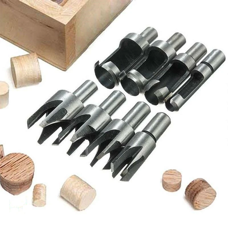 8Pcs-Wood-Plug-Cutter-Drill-Cutting-Tool-Drill-Bit-Set-Straight-And ...