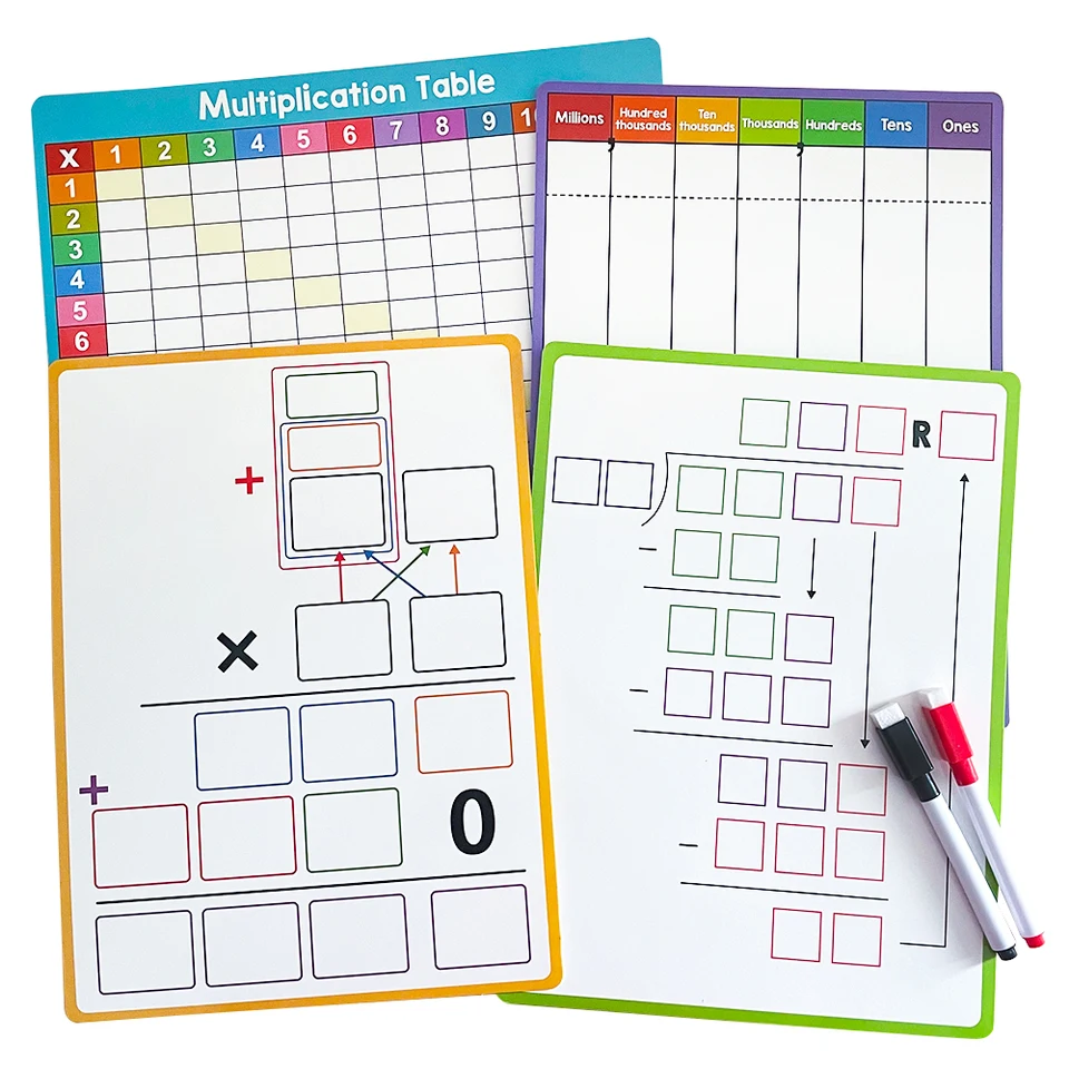 Dry Erase Board Dry Erase Multiplication Division Whiteboard - Double ...