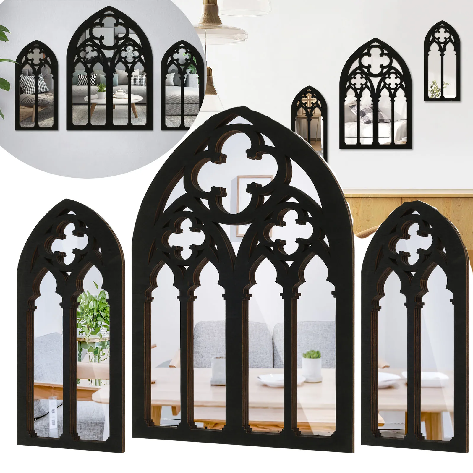 Espejos-g-ticos-de-decoraci-n-de-pared-espejo-decorativo-arqueado ...