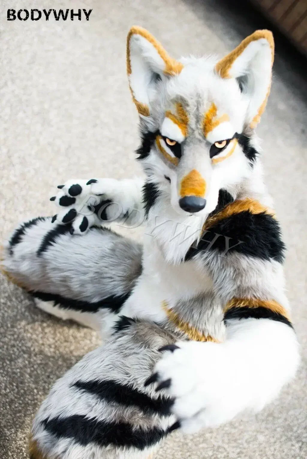 Langes-Fell-pelziges-Kost-m-Husky-Hund-Fuchs-Maskottchen-Kost-m-Fursuit ...