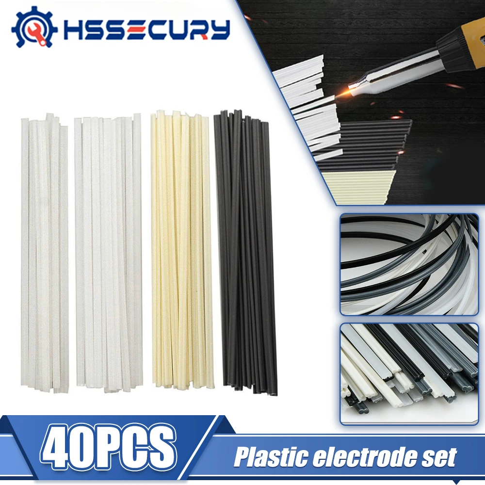 10/40/80PCS Plastic Welding Rods Welder Sticks Kit PP/PE/PVC/ABS with ...