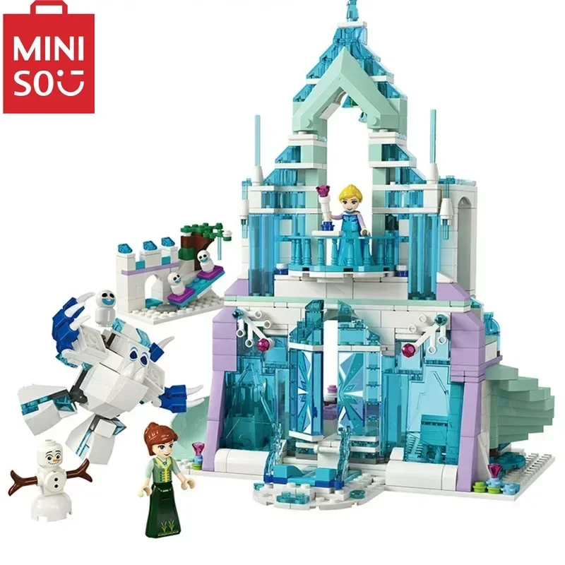 MINISO-Disney-848pcs-Elsa-s-Magical-Ice-Palace-Building-Blocks ...