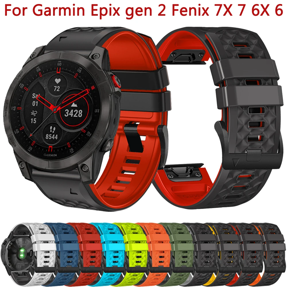 22mm-26mm-Quickfit-Silicone-Smart-Watch-Strap-For-Garmin-Epix-Gen-2 ...