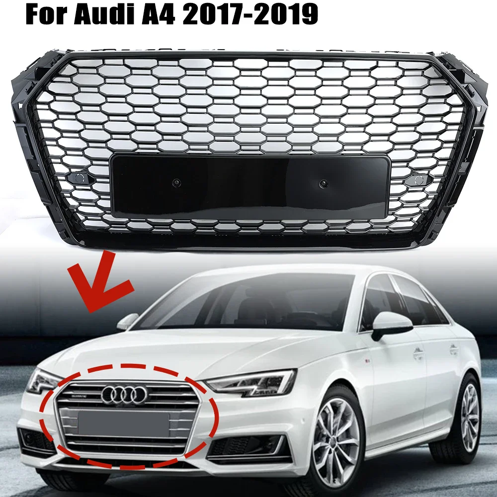 Front-Bumper-Racing-Grills-for-Audi-A4-Avant-S4-S-line-B9-2017-2019-EU ...